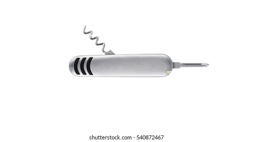 Corkscrew Screw Driver On Multipurpose Knife Stock Photo 540872467 ...