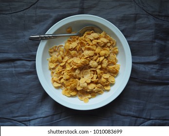 Corn Flex Breakfast On Gray Bed Stock Photo 1010083699 | Shutterstock