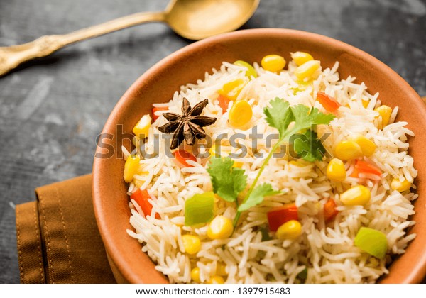 Corn Pilaf Pulav Made Using Boiled Stock Photo 1397915483 | Shutterstock