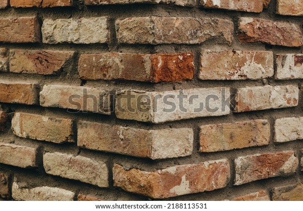 Corner Brick Building Closeup Background Texture Stock Photo 2188113531 ...
