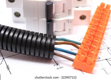 Corrugated Pipe Electrical Cable Connection Cube Stock Photo 323907152 ...