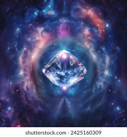 Two Identical Cosmic Four Pointed Diamonds AI-generated image ...
