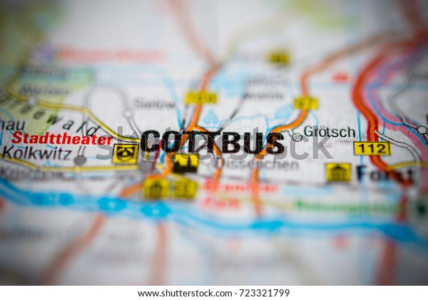 Cottbus On Map Stock Photo 723321799 | Shutterstock