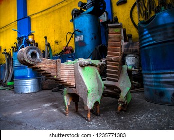 Couple Massive Leaf Spring Systems On Stock Photo 1235771383 | Shutterstock