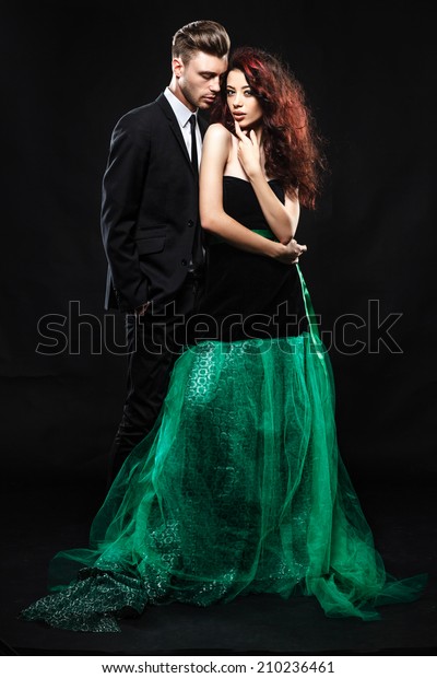 Couple Sexy Lovers People Elegance Pretty Foto De Stock 210236461 Shutterstock