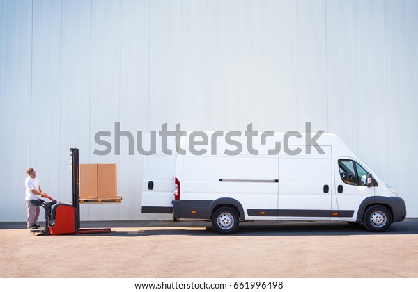 Courier Loading Van Parcels Stock Photo 661996498 | Shutterstock