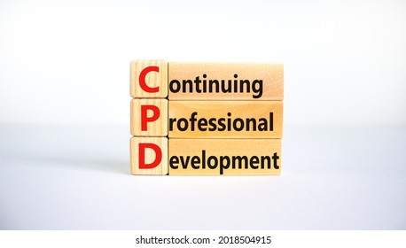 Cpd Continuing Professional Development Symbol Wooden Stock Photo ...