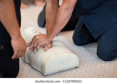 Cpr Training Using Aed Bag Mask Stock Photo 1120789031 | Shutterstock