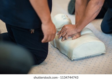 Cpr Training Using Aed Bag Mask Stock Photo 1134744743 | Shutterstock
