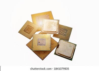 Cpu Processor Chip Isolated On White Stock Photo 1841079835 | Shutterstock