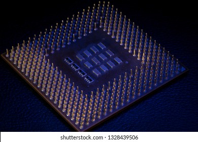 Cpu Processor Pins Blue Light Closeup Stock Photo 1328439506 | Shutterstock