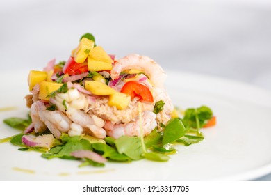 Crab Prawn Avocado Stack Mango Salsa Stock Photo 1913317705 | Shutterstock
