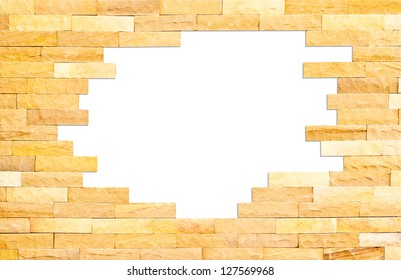 Crashed Brick Wall Texture Abstract Background Stock Photo 127569968 ...