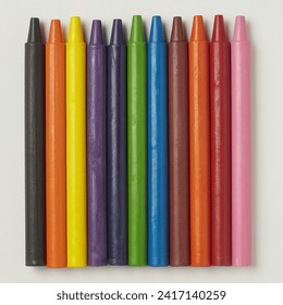 Overhead Image Crayola Crayons Wrappers Lined AI-generated image ...
