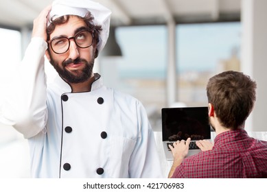 Crazy Chef Sad Expression Stock Photo 421706983 | Shutterstock