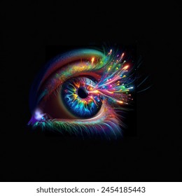 Crazy Color Exploding Eyes AI-generated image 2454185441 | Shutterstock