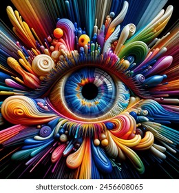Realistic Iris Eyeball Large Black Dot AI-generated image 2481116923 ...