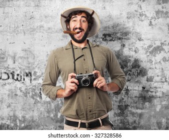 Crazy Explorer Man Camera Stock Photo 327328586 | Shutterstock