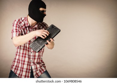 Crazy Hacker Man Unrecognizable Guy Wearing Stock Photo (Edit Now ...