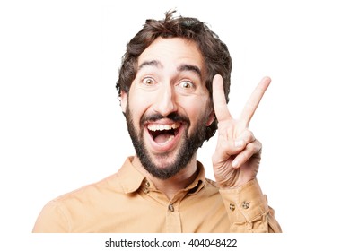 Crazy Bearded Angry Man Funny Haircut Stock Photo (Edit Now) 1356285167
