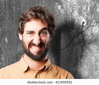 Crazy Manfunny Expression Stock Photo (Edit Now) 411958021