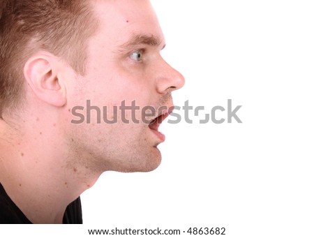 Crazy Side Face Surprised Man Stock Photo (Edit Now) 4863682 - Shutterstock