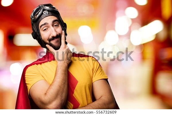 Crazy Super Hero Thinking Stock Photo 556732609 | Shutterstock
