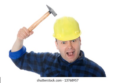 Crazy Worker Hitting Him Self Head Stock Photo 13768957 Shutterstock