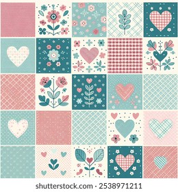 Create Clean Seamless Vector Pattern Patchwork Imagen generada por IA 2538968941 | Shutterstock