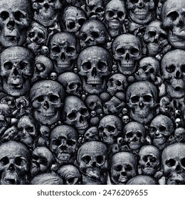 Create Collage-style Design Featuring Multiple Skulls AI-generated ...