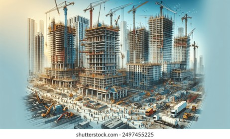 High Detail Photo Realistic Construction Site AI-generated image ...