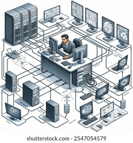 Create Diagrammatic Image Computer Network Where AI-generated image ...
