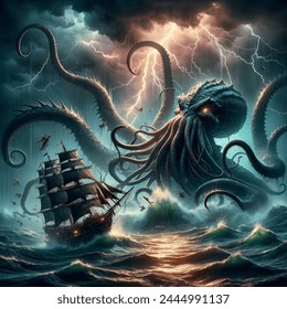Realistic Kraken AI-generated image 2440452423 | Shutterstock