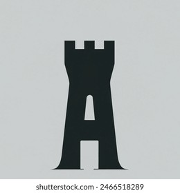 Create Single Castle Tower Vector Black AI-generated image 2467881467 ...