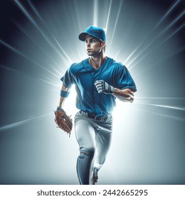 Baseball Player Wearing Blue Jersey 25 AI 產生圖片 2534073393 | Shutterstock