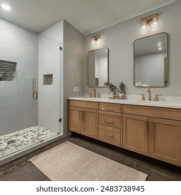 Create High-resolution Image Modern Luxurious Bathroom AI-generated ...