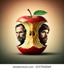 Create Image Apple Core Negative Space AI-generated image 2558216163 ...