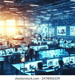 Create Image Depicting Bustling Hackathon Scene AI-generated image ...