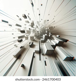 Create Image Floating Moving Shapes Towards AI-generated image ...