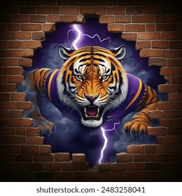 Create Faux Embroidery Image Lsu Tiger AI-generated image 2483738423 ...