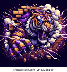 Create Faux Embroidery Image Lsu Tiger AI-generated image 2483737703 ...