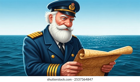 Create Frontal Image Old Captain Reference AI-generated image ...