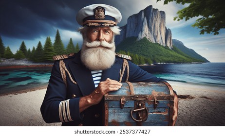 Create Frontal Image Old Captain Reference AI-generated image ...