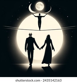 Create Image Two Figures Bald Man — изображение, созданное ИИ ...