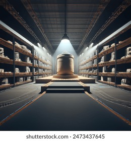 Create Immersive Perspective View Cement Store AI-generated image ...