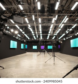 Create Large Tv Studio Inside Warehouse AI-generated image 2409984605 ...