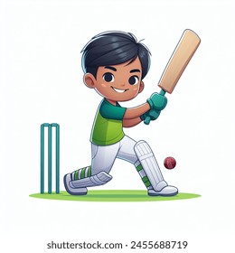 3d Cartoon Teenage Girl Playing Cricket AI-generated image 2475076351 ...