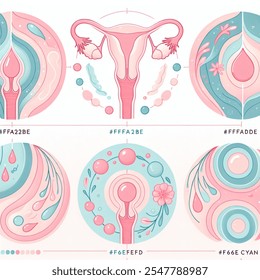 Menstrual Cycle Phases Pink Mense Colors AI-generated image 2547789535 ...