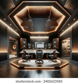 Create Ultra-modern Designed Recording Studio Control AI-generated ...
