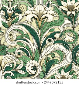 Create Seamless Floral Liberty Style Pattern AI-generated image ...